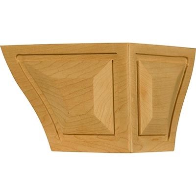 Raised Pedestal Foot Corner | Wood Accessories | Decore.com