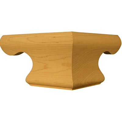 Curved Pedestal Foot Corner | Wood Accessories | Decore.com